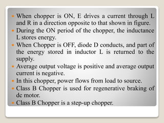 Dc to Dc Converter (chopper) | PPTX