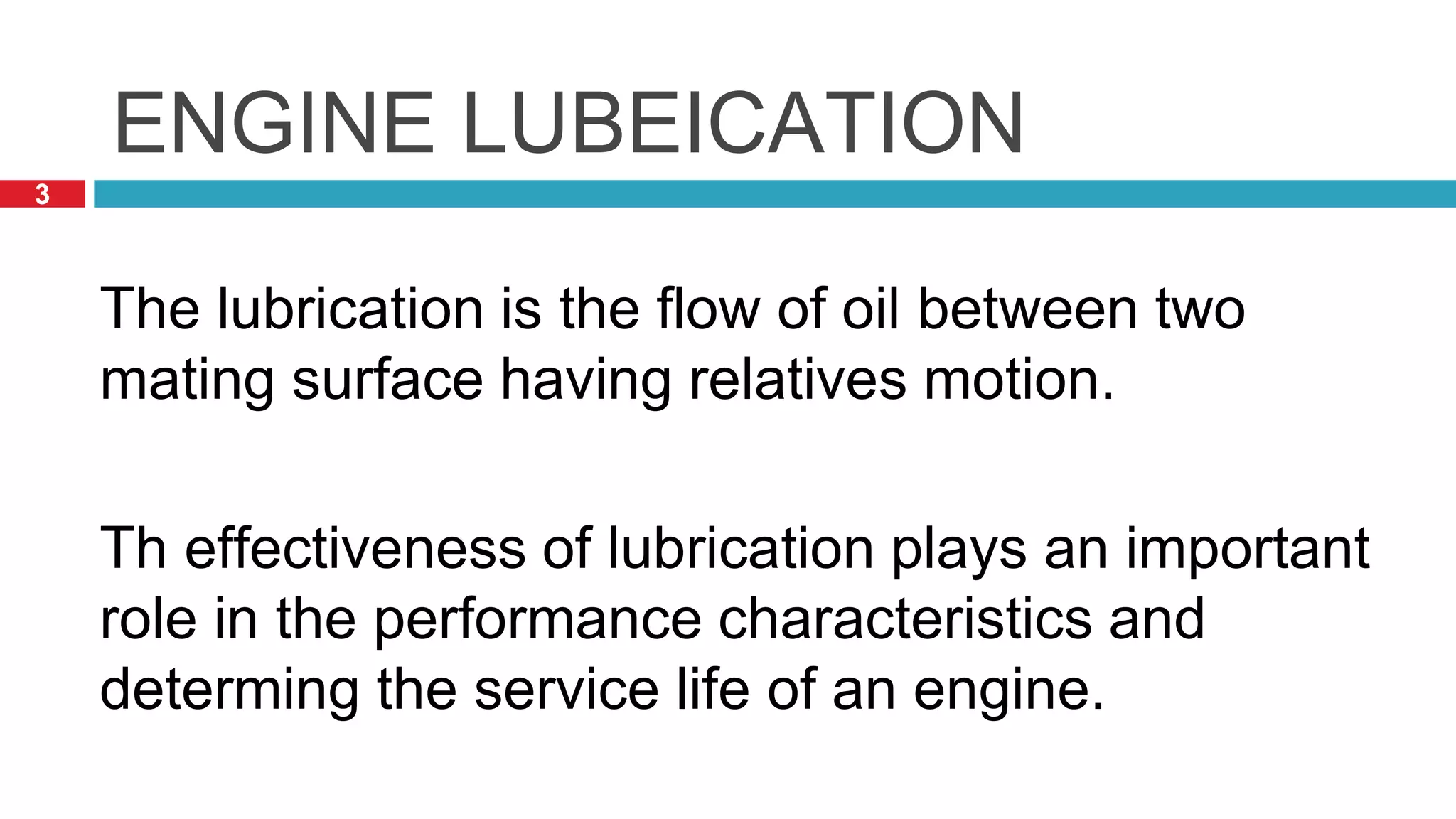 ENGINE LUBRICATING SYSTEM | PPTX