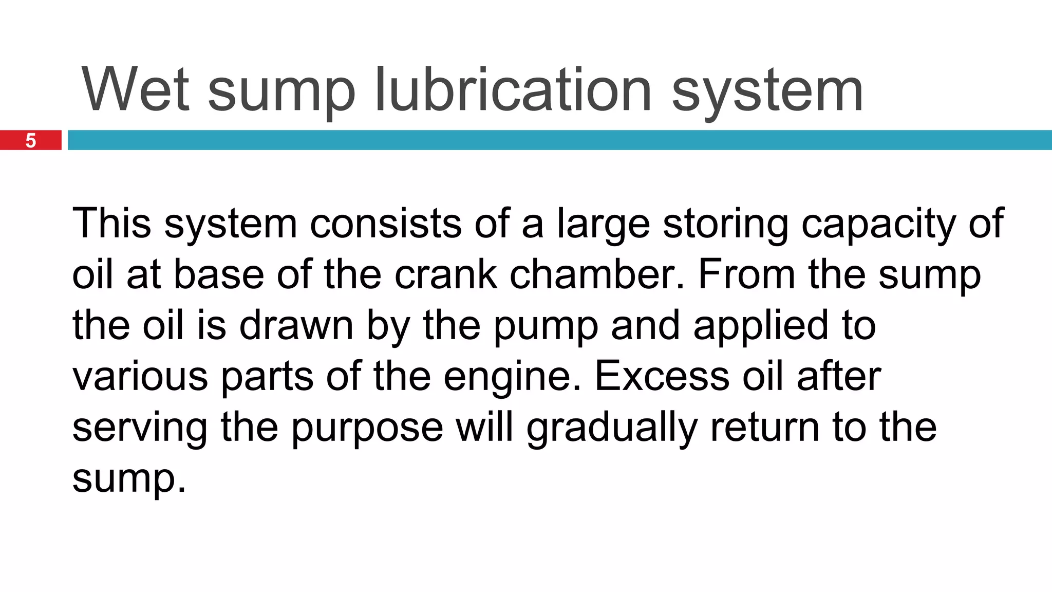 ENGINE LUBRICATING SYSTEM | PPTX