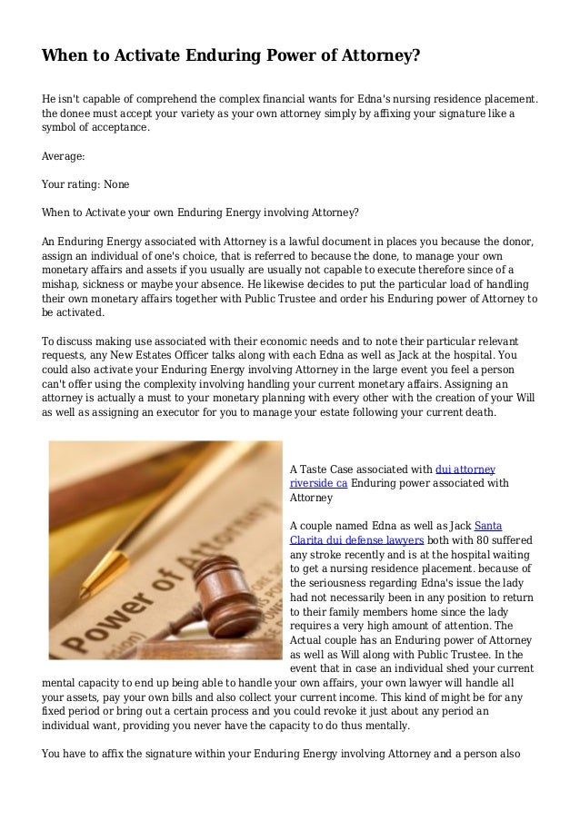 When To Activate Enduring Power Of Attorney when-to-activate-enduring-power-of-attorney