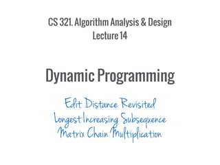 14 - 08 Feb - Dynamic Programming | PPT