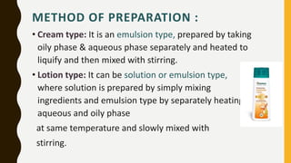 Preparation and formulation of sunscreen | PPTX
