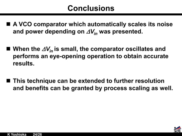 A 13b SAR ADC with Eye-opening VCO Based Comparator | PPTX | Cameras ...