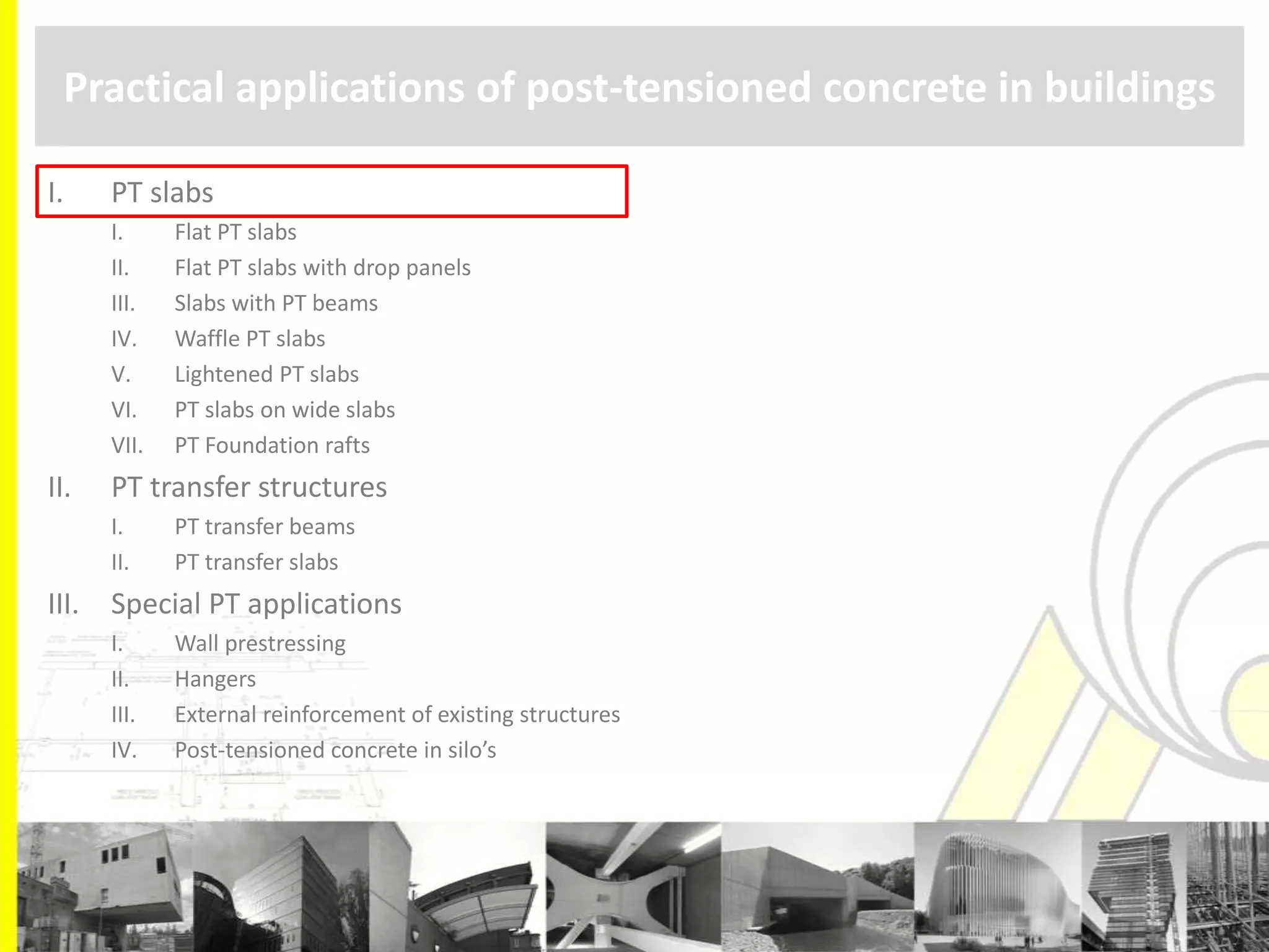 PT STRUCTURES IN BUILDINGS | PPTX