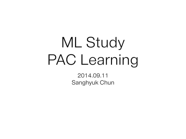 PAC Learning | PDF