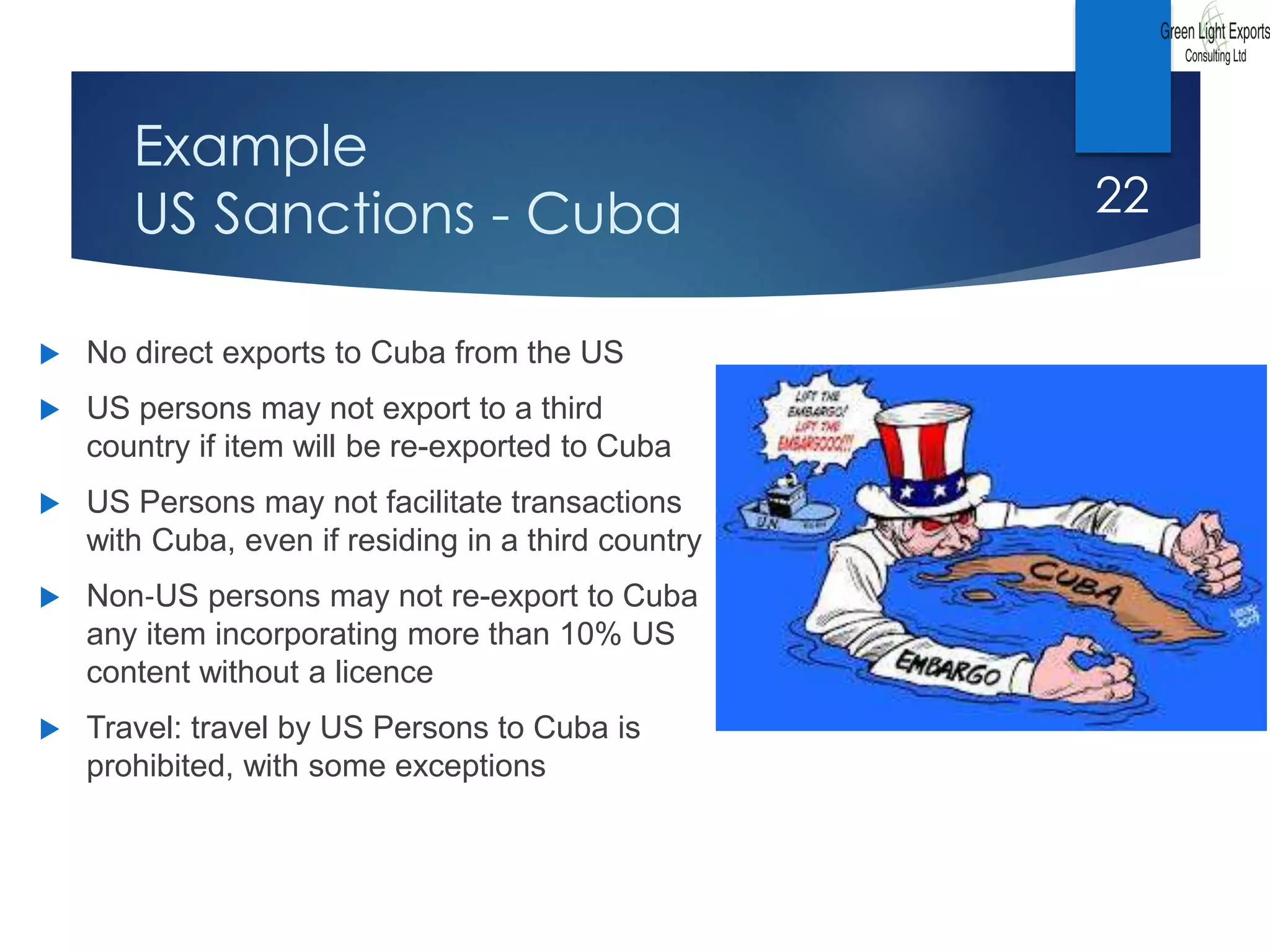 Compliance with Sanctions, Embargoes & Export Licensing (UK): Insurance ...