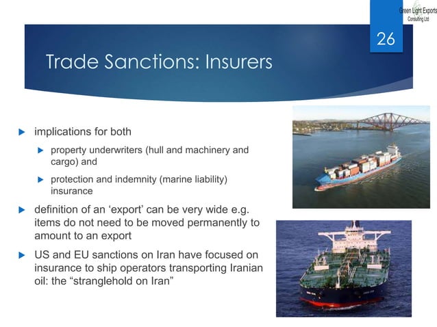 Compliance with Sanctions, Embargoes & Export Licensing (UK): Insurance ...