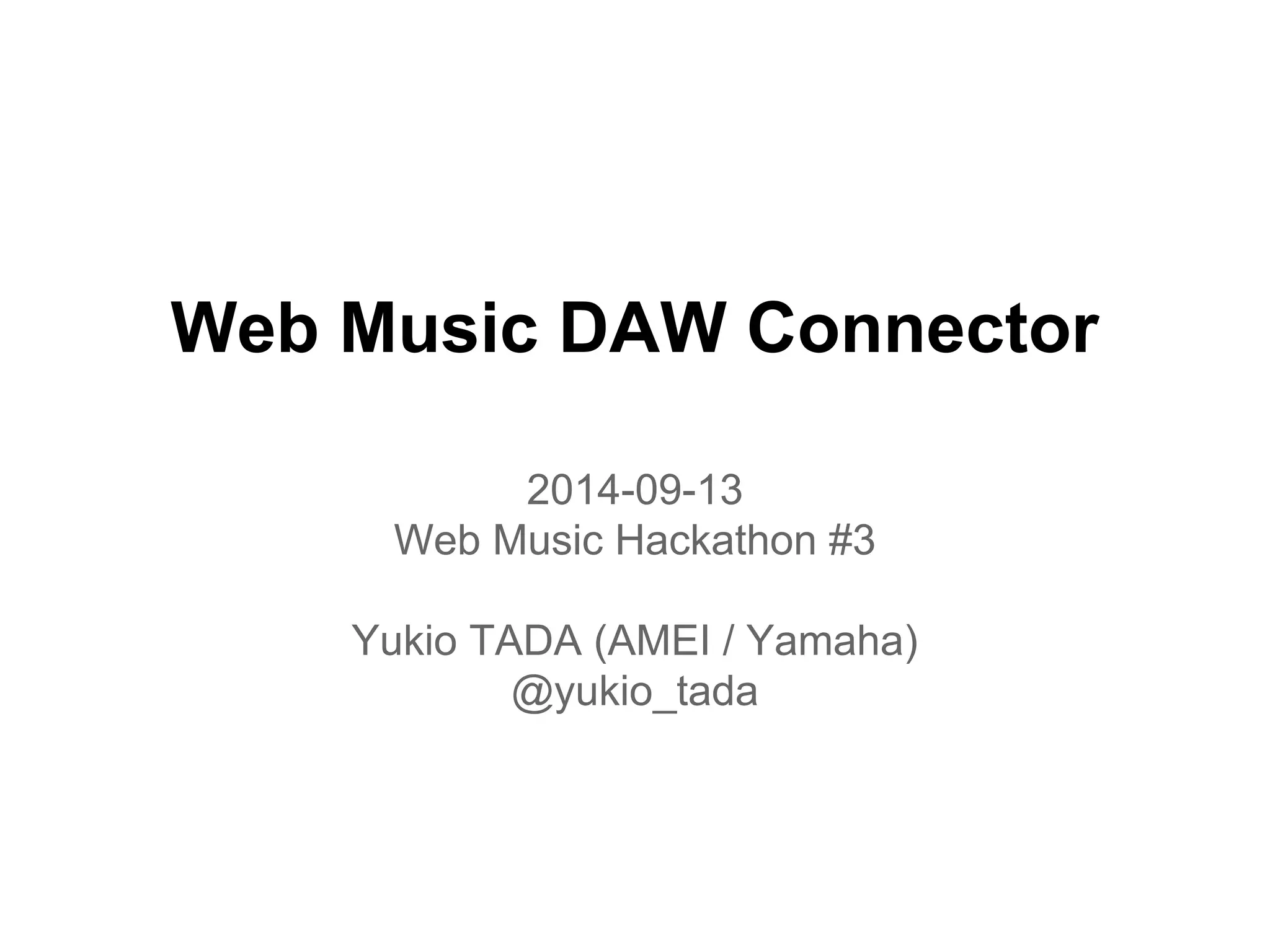 140913_WebMusicHackathon_WMDC | PPT