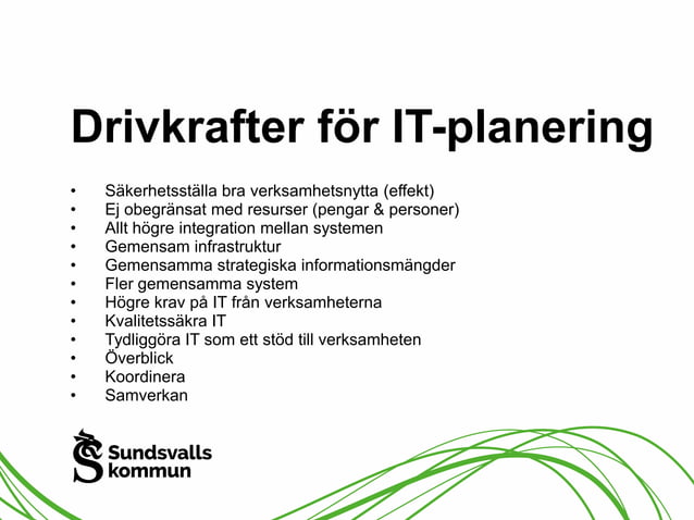 IT-styrning i Sundsvalls kommunkoncern -- IT-planering ...