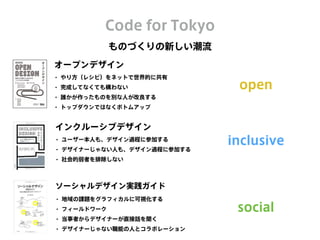 Code for Tokyoとは | PPT