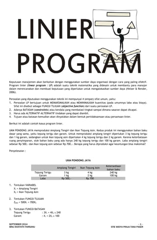 Linier Program | PDF
