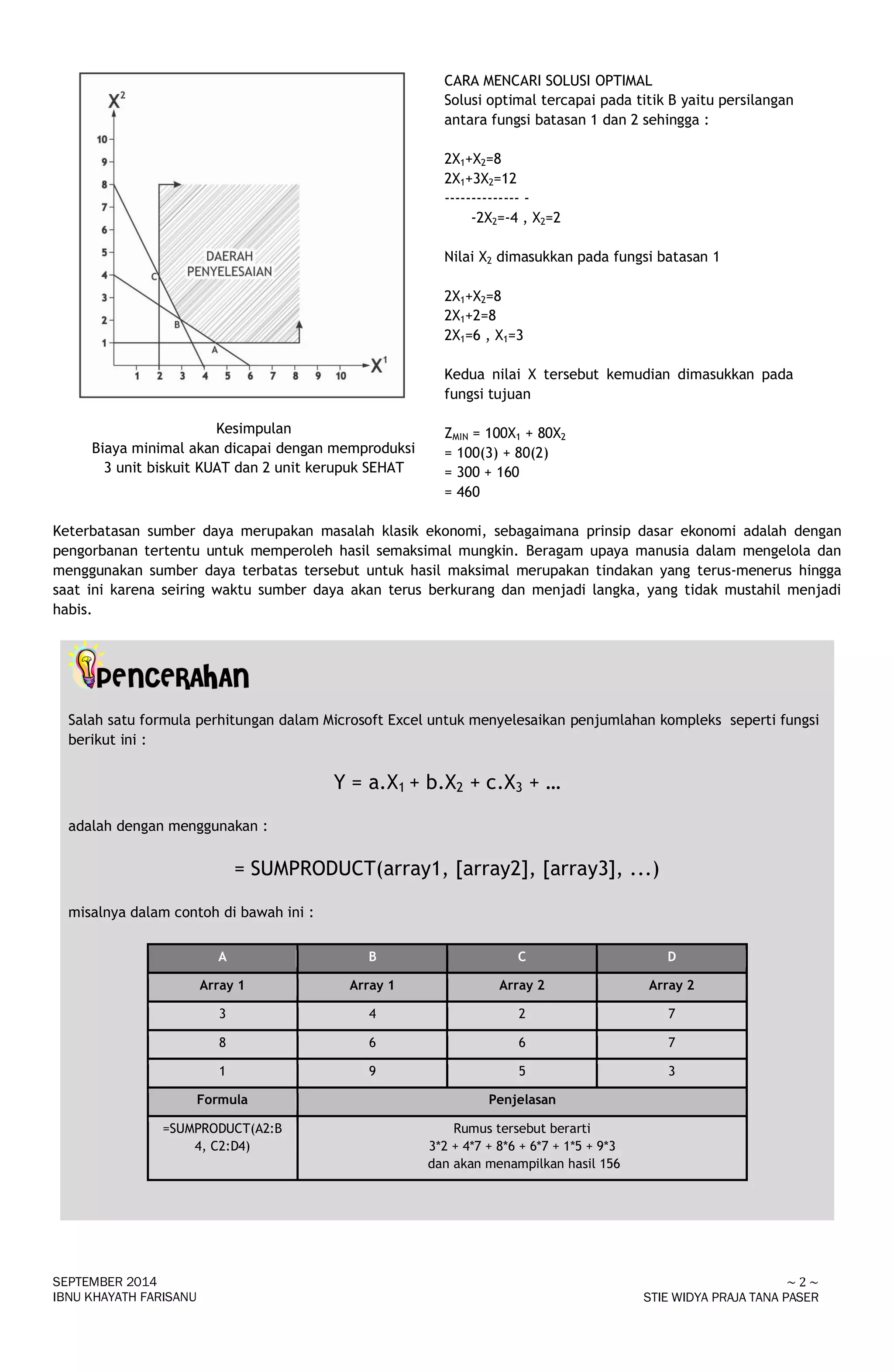 Linier Program Minimalisasi | PDF