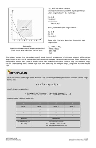 Linier Program Minimalisasi | PDF