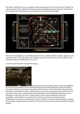 A Look at Bioshock for iOS and How it Compares to its PC Counterpart | PDF