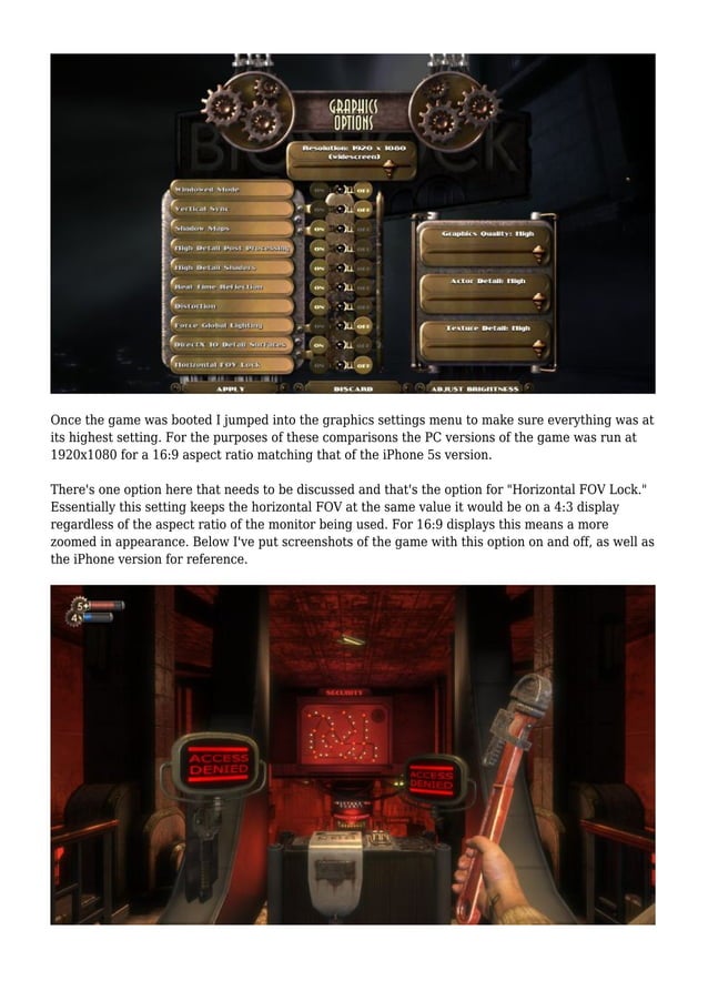 A Look at Bioshock for iOS and How it Compares to its PC Counterpart | PDF