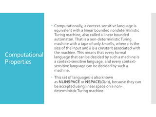 Types of Language in Theory of Computation | PPTX