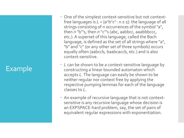 Types of Language in Theory of Computation | PPTX