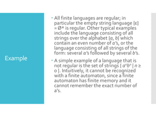 Types of Language in Theory of Computation | PPTX