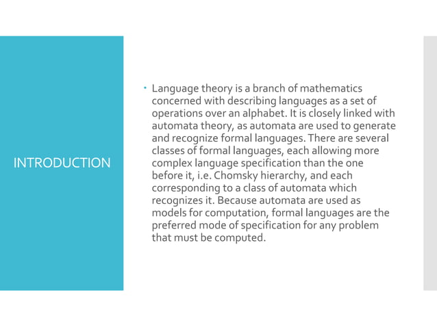 Types of Language in Theory of Computation | PPTX