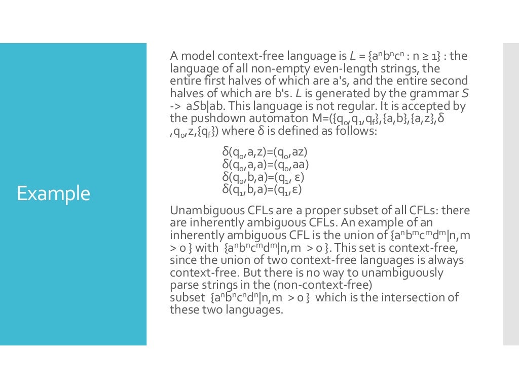 Types of Language in Theory of Computation