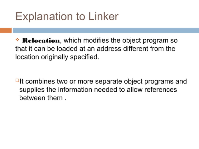 Loaders and Linkers | PPT | Programming Languages | Computing