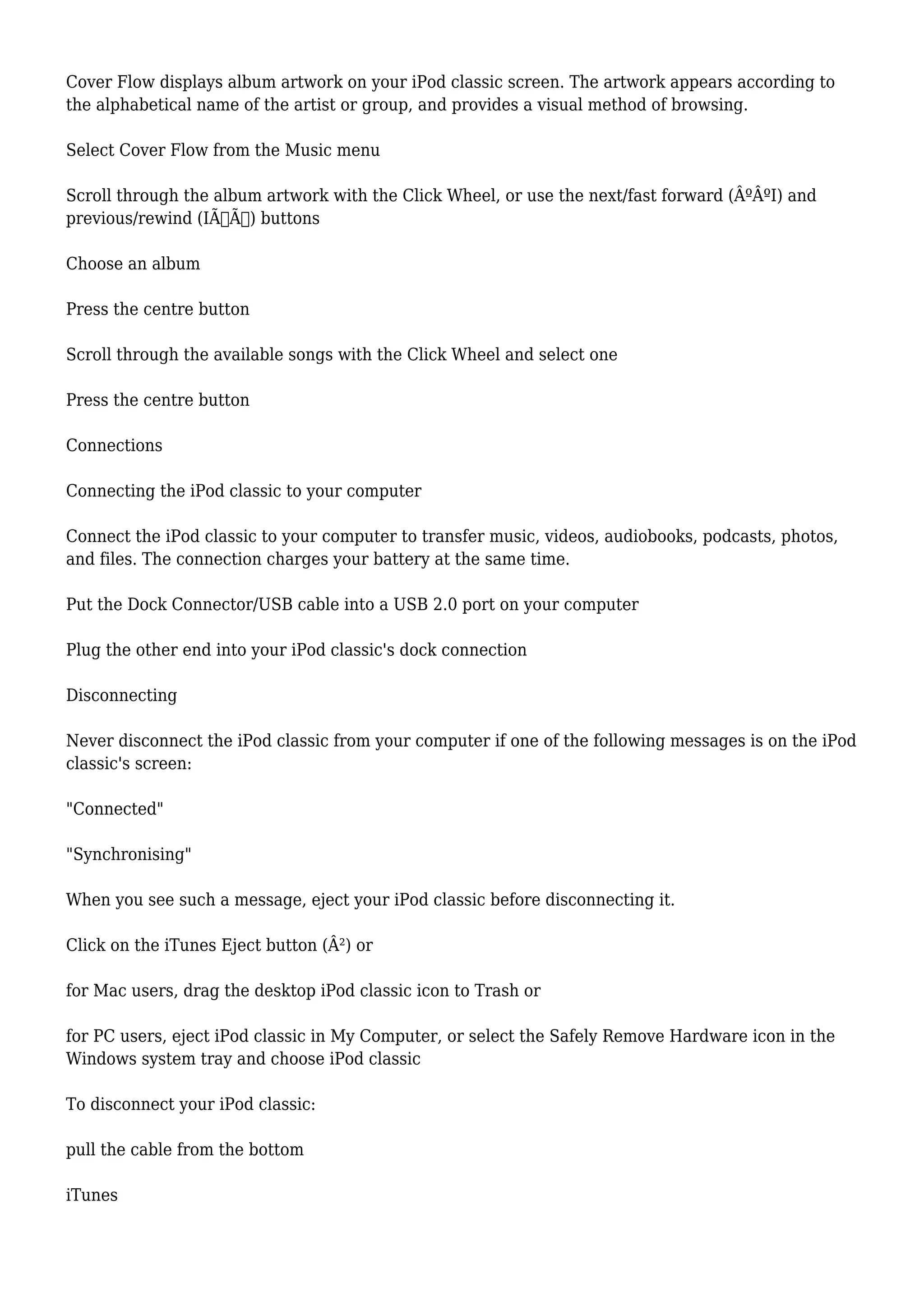 Ipod Classic User Guide | PDF