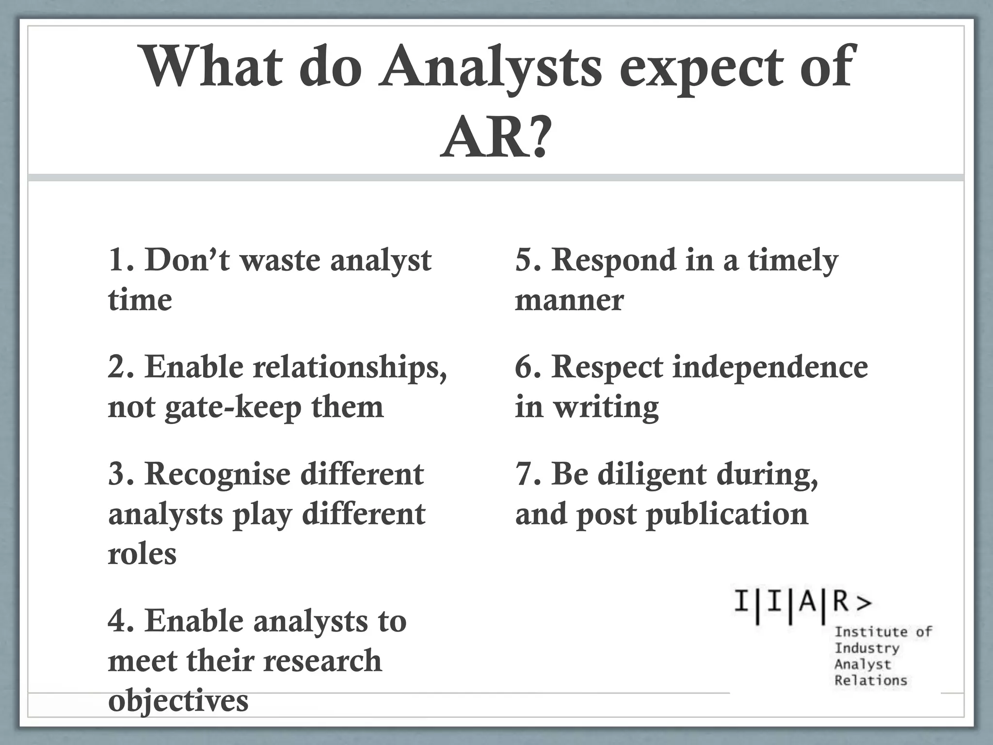 The IIAR 7+7+7 Rules of Engagement | PPT