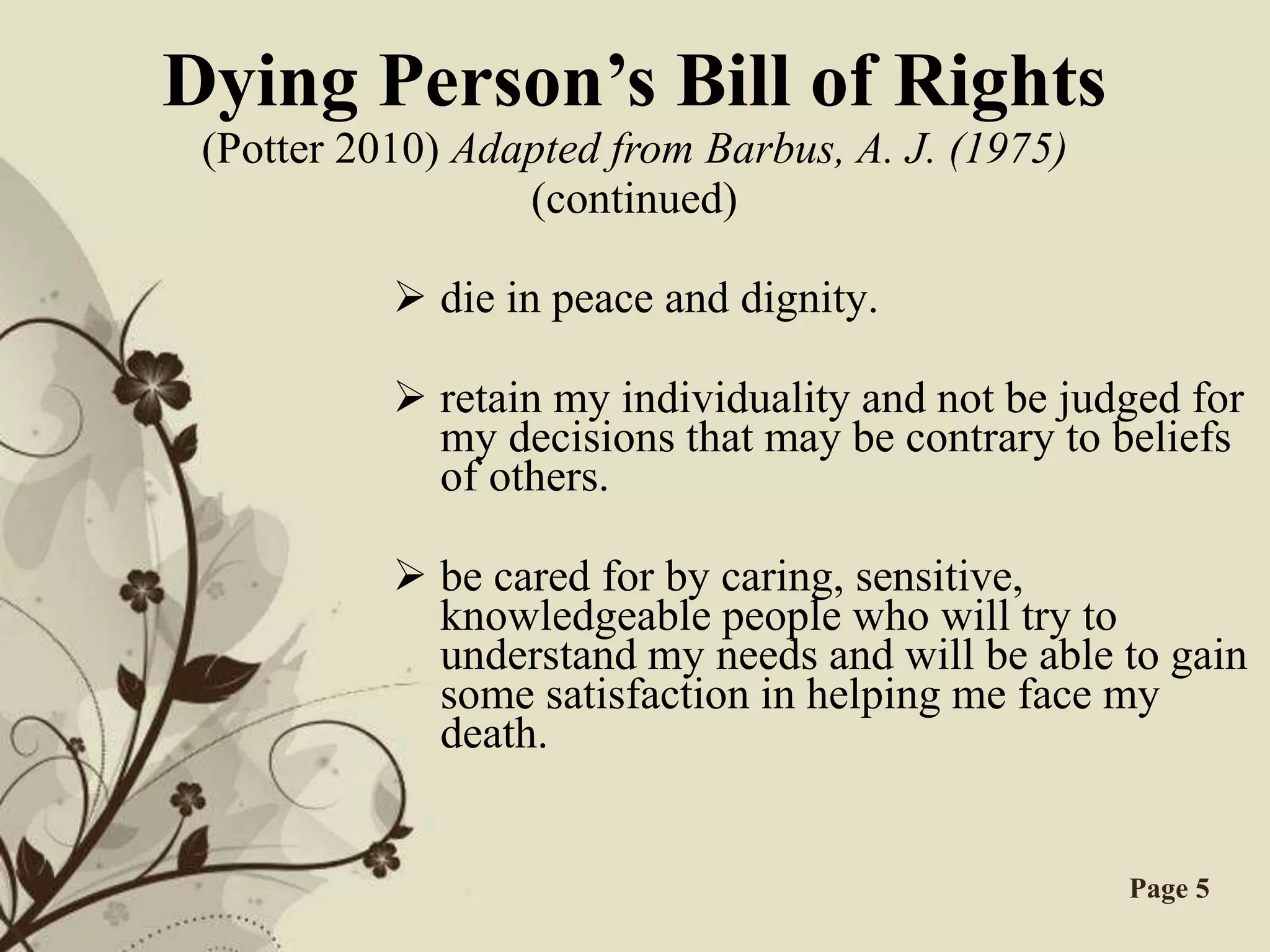 End of Life Presentation | PPTX