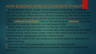 Bleeding of Concrete, Concrete Bleeing.pptx