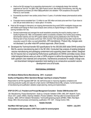 aaaQA_Dir. SteveCVQ216 | DOC | Recalls | Consumer Issues