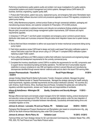 aaaQA_Dir. SteveCVQ216 | DOC | Recalls | Consumer Issues