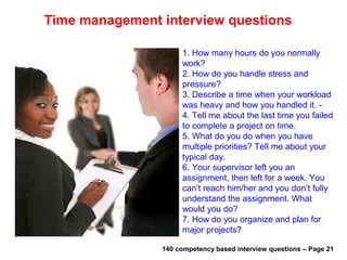 140 competency based interview questions | PDF | Resume Writing and ...