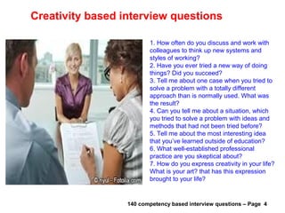 140 competency based interview questions | PDF | Resume Writing and ...