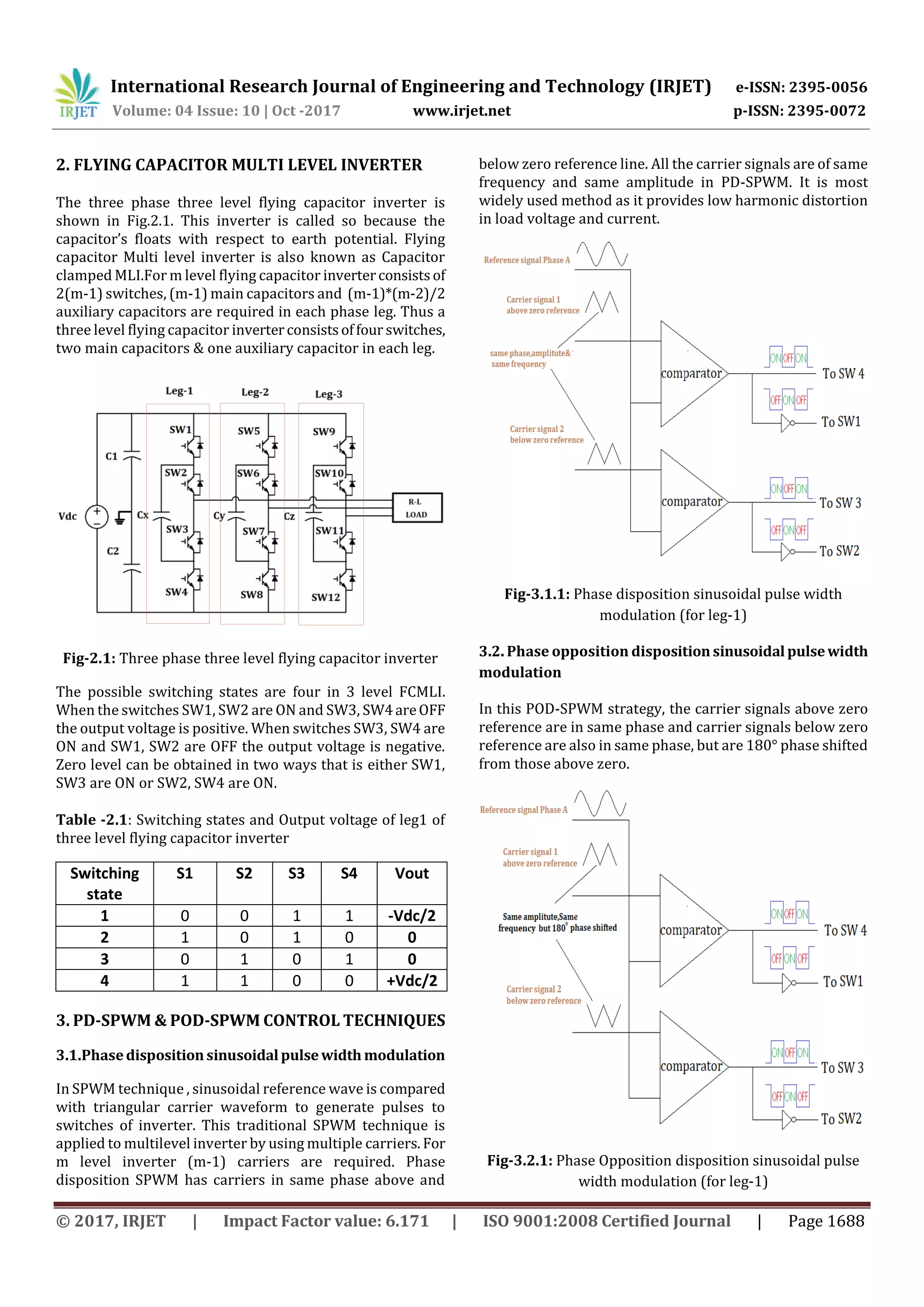 Harmonic Analysis of Three level Flying Capacitor Inverter | PDF ...