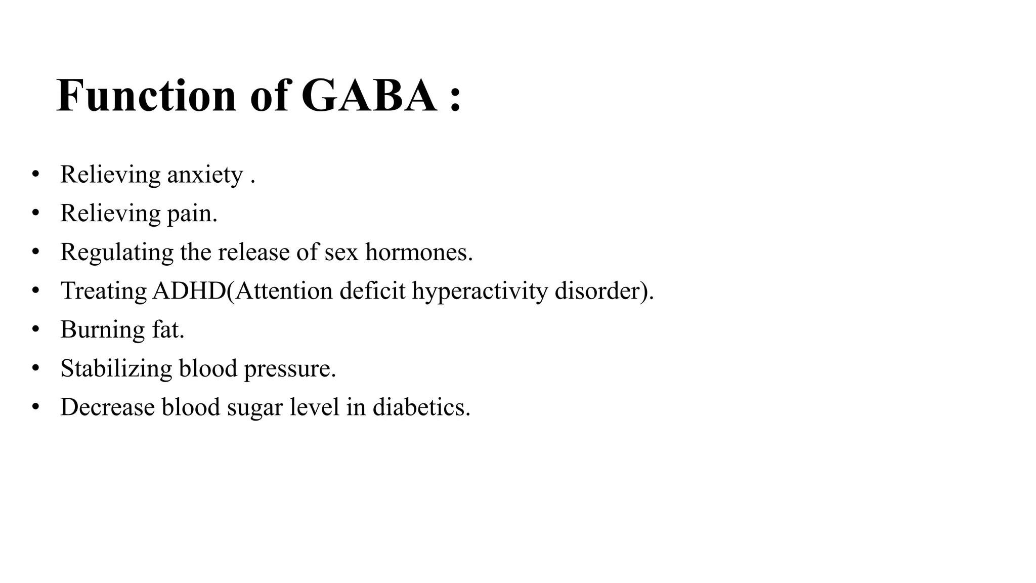 GABA | PPTX | Brain and Nervous System Disorders | Diseases and Conditions