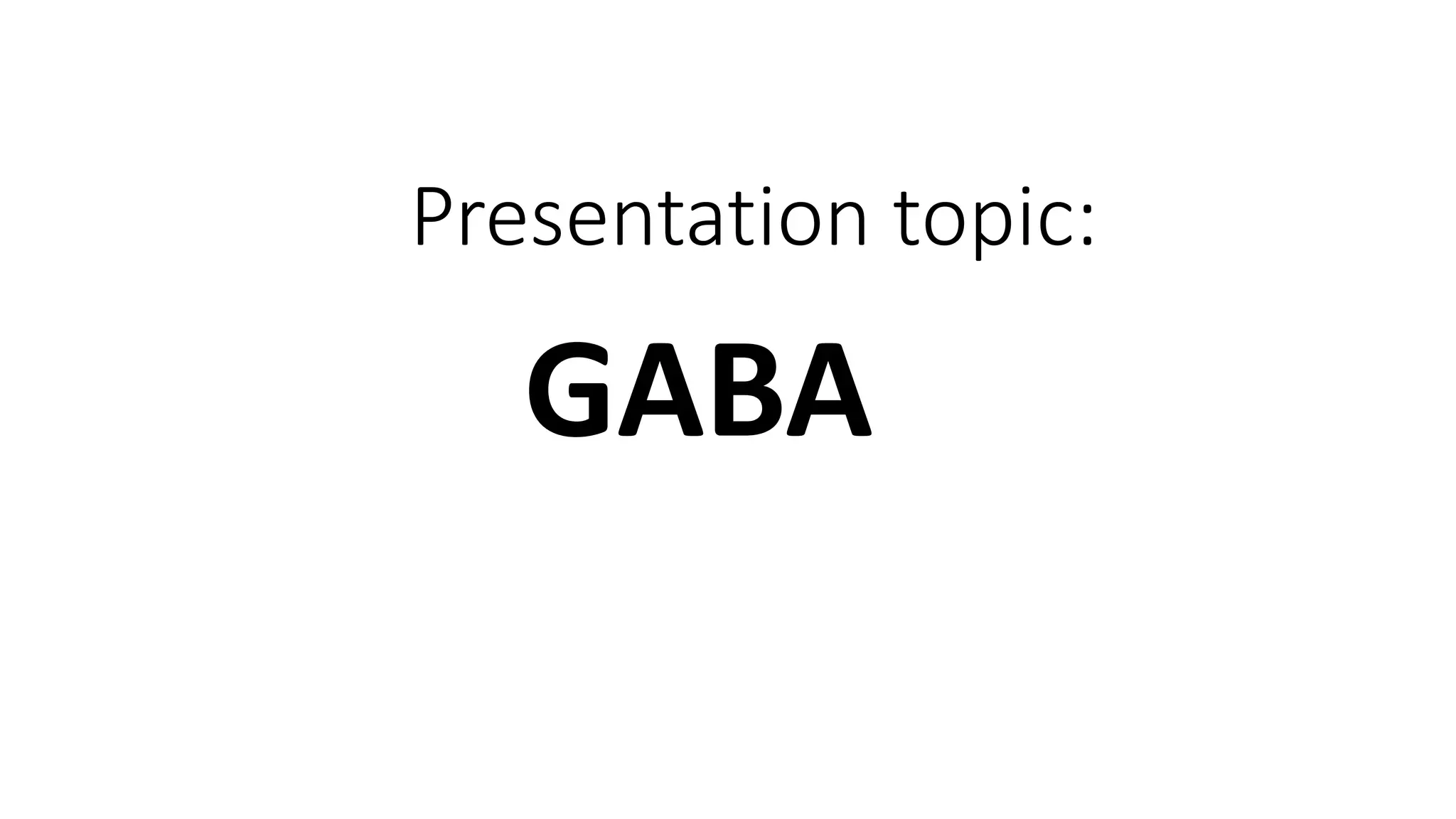 GABA | PPTX