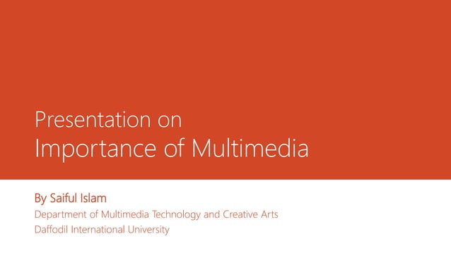 Importance of Multimedia | PPTX