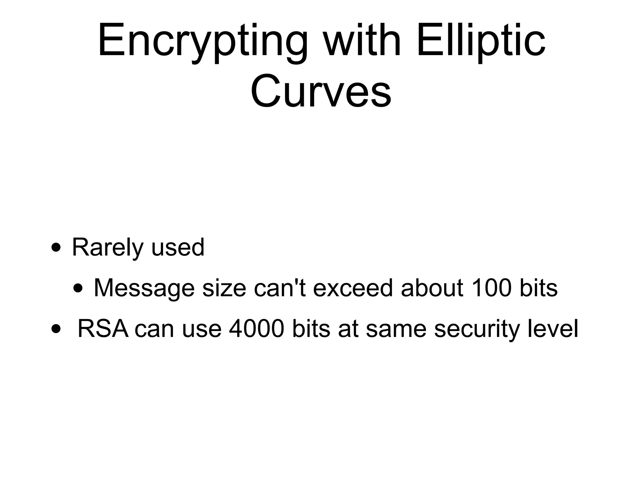 CNIT 141 12. Elliptic Curves | PPT