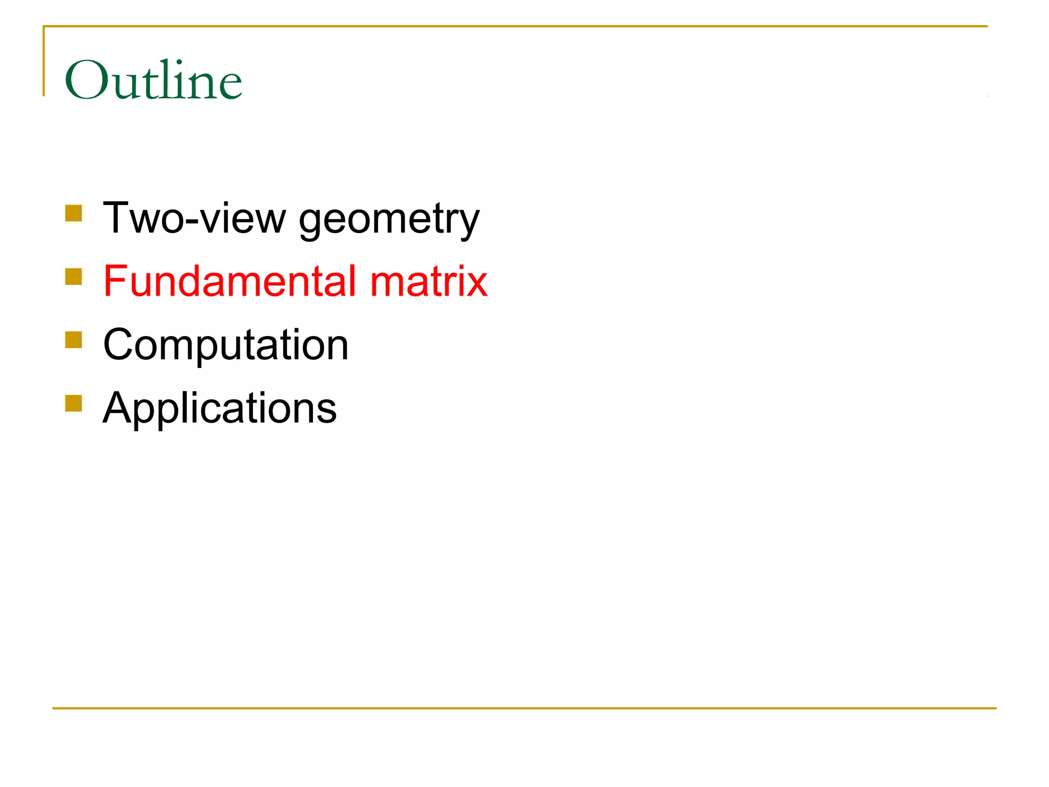 Fundamental matrix | PPT