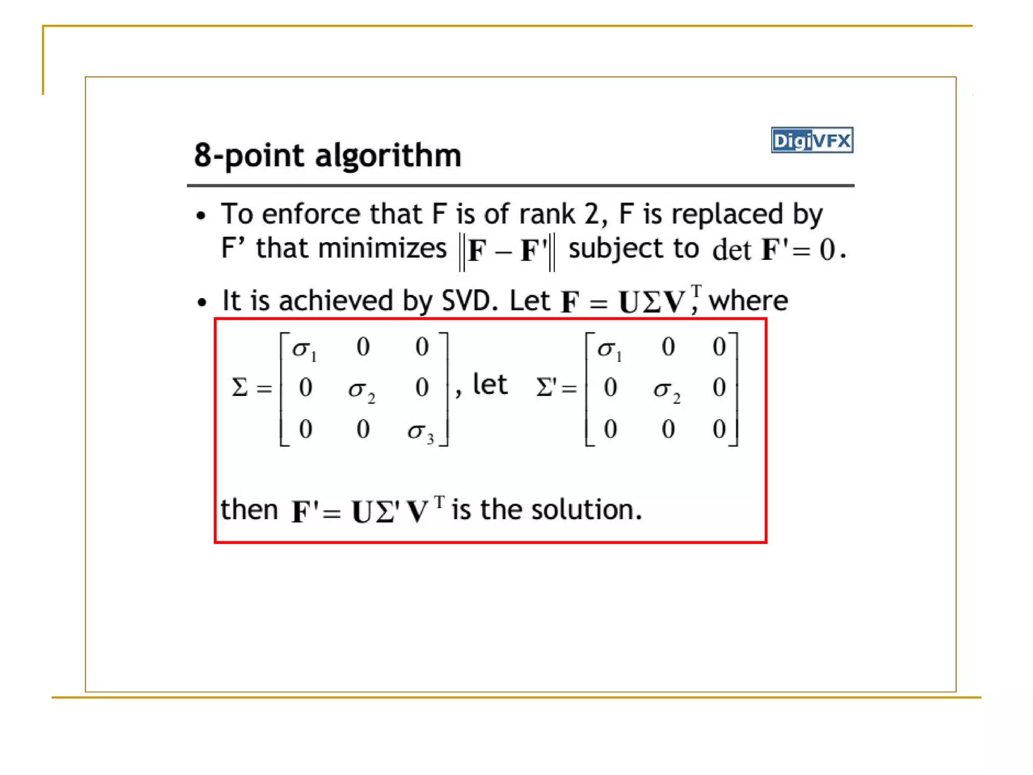 Fundamental matrix | PPT