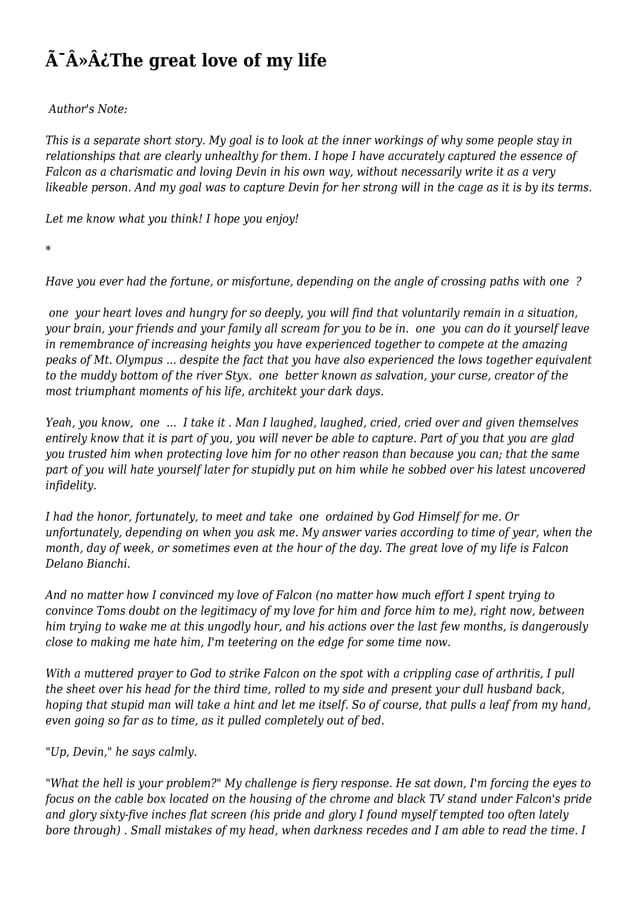 ﻿The great love of my life | PDF