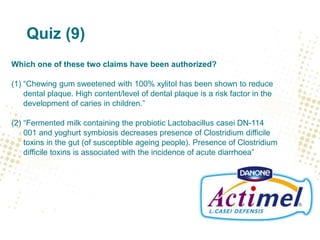 Conveying food innovations by health claims | PPT