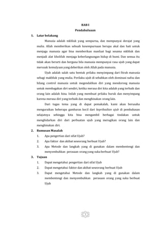 Pengertian ujub | DOCX