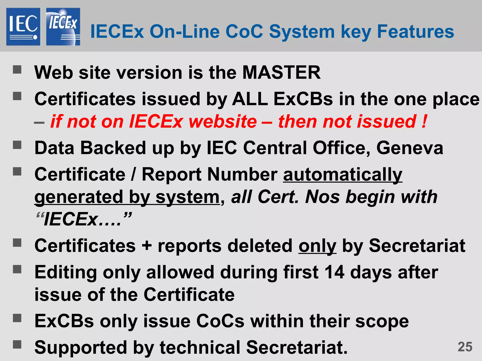 IECEx: Conformity Assessment Solution for the Ex field | PPT
