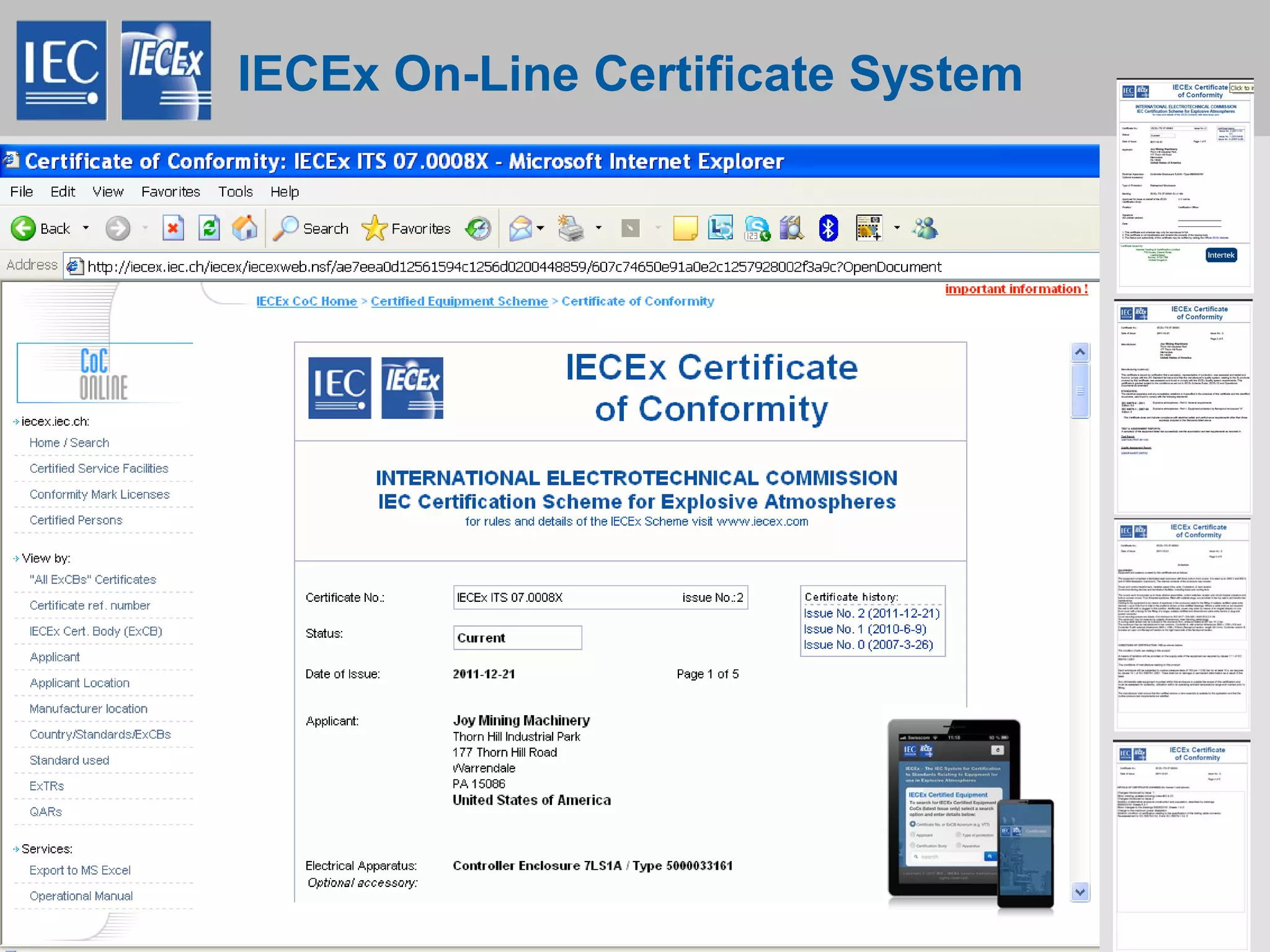 IECEx: Conformity Assessment Solution for the Ex field | PPT