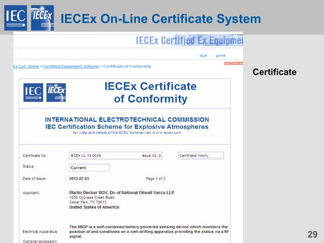 IECEx: Conformity Assessment Solution for the Ex field | PPT