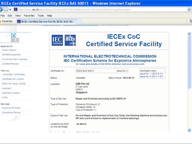 IECEx: Conformity Assessment Solution for the Ex field | PPT