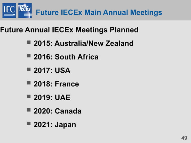IECEx: Conformity Assessment Solution for the Ex field | PPT