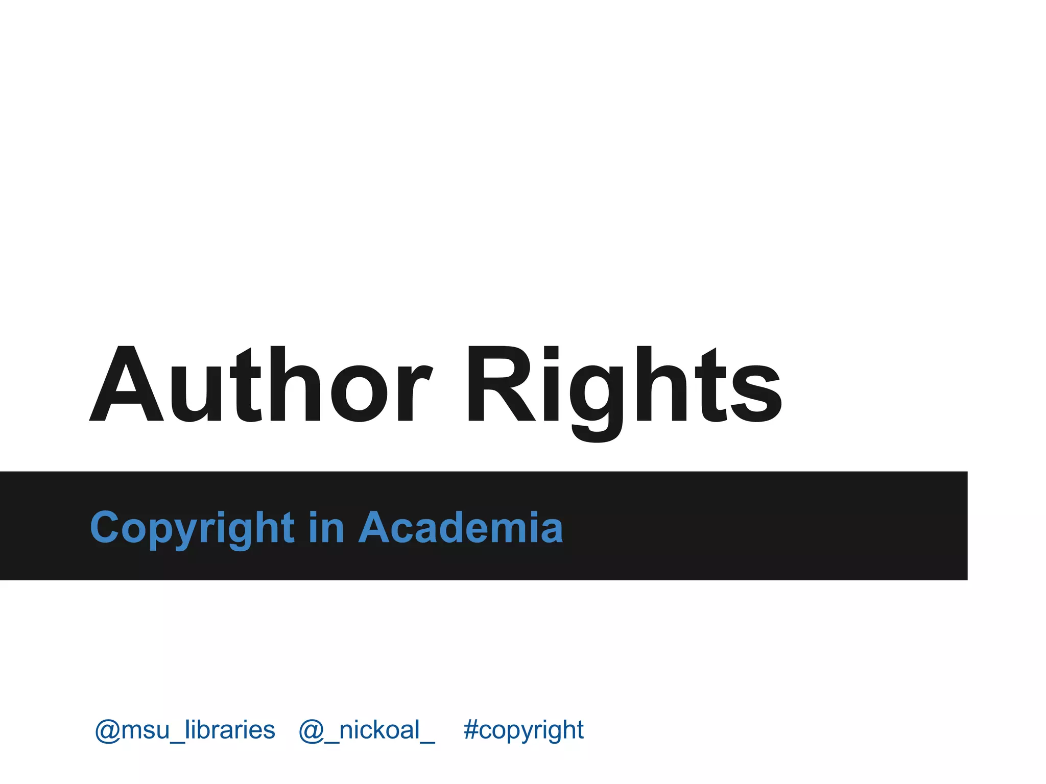 Authors Rights | PPTX