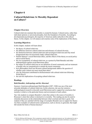 Ethics for Life: Cultural Relativism and Moral Philosophy Insights | PDF